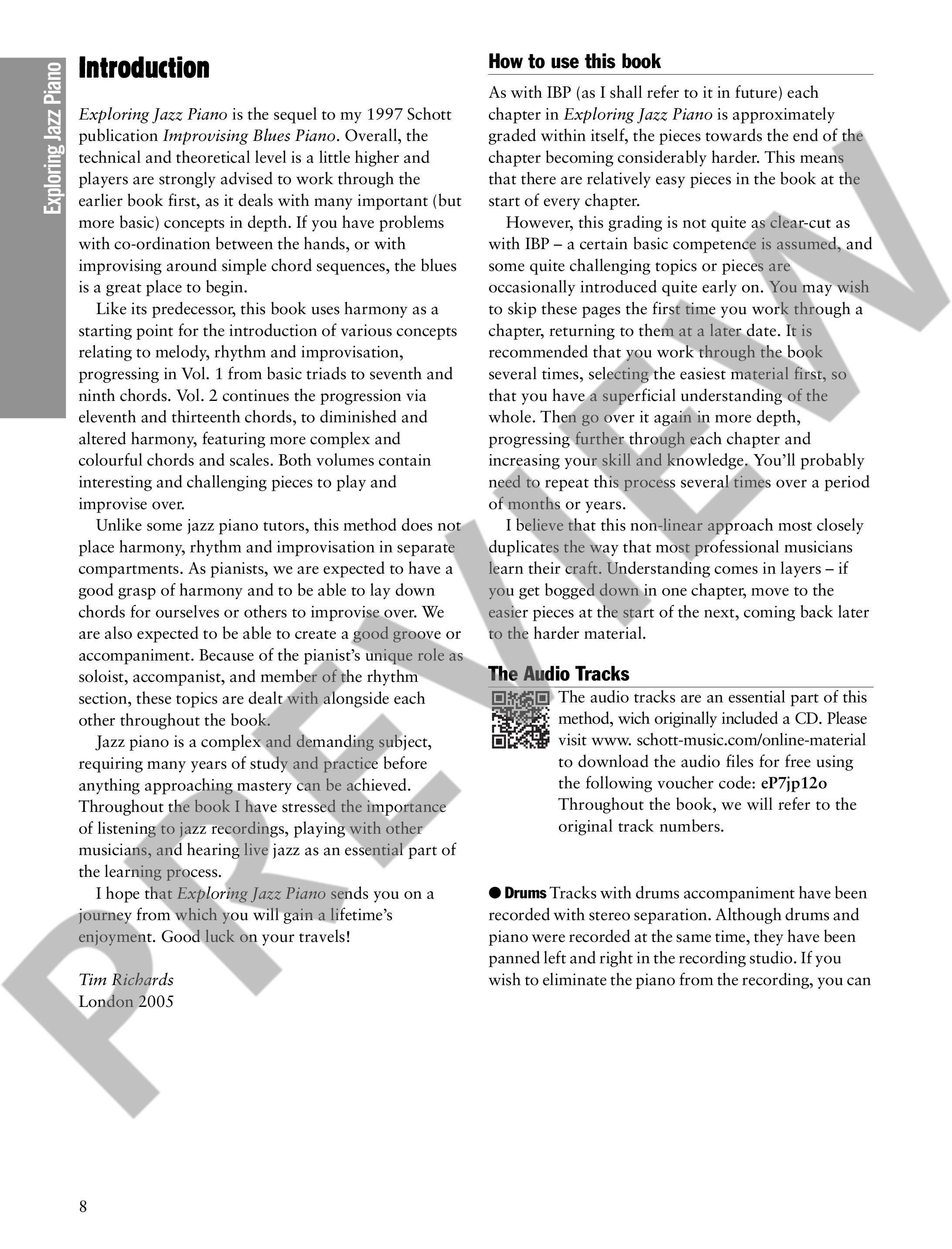 Métodos y ejercicios · Exploring Jazz Piano. Vol. 1 · Richards, Tim ...